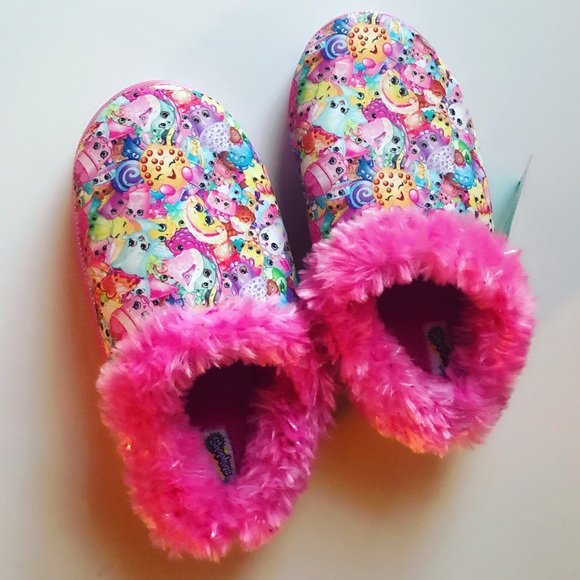 Shopkins | Shoes | Shopkins Girls Furry Slippers House Shoe Size L23 ...